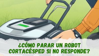 ¿Cómo parar un robot cortacésped que no responde?
